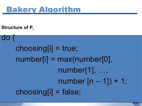 bakery algorithm in operating system