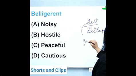 Belligerent Synonyms Shorts Vocabulary Trending Youtube
