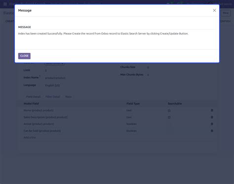 Odoo Backend Elastic Search Webkul