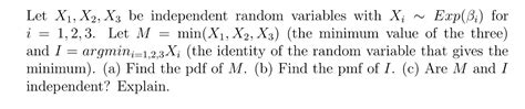 let x1 x2 x3 be independent random variables with