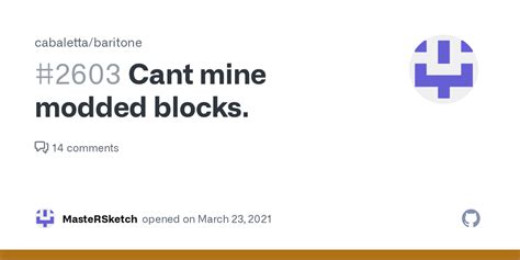 Cant Mine Modded Blocks · Issue 2603 · Cabalettabaritone · Github