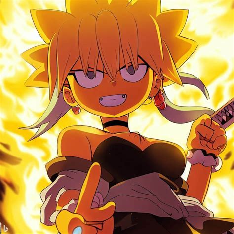 Lisa Simpson As A Shonen Anime Rweirddalle