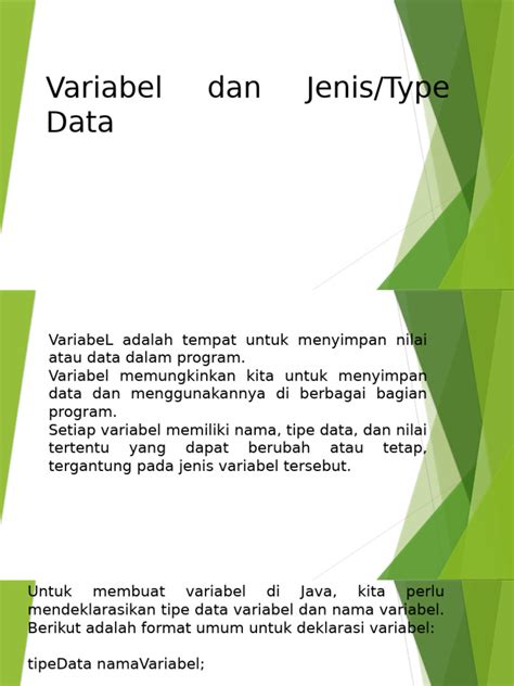 Variabel Dan Jenis Data Pdf Komputer