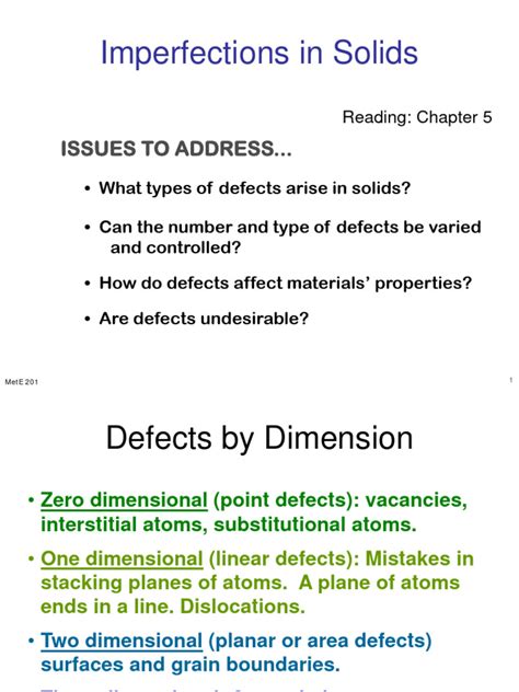 Mete 201 Lecture 5 Imperfections Pdf