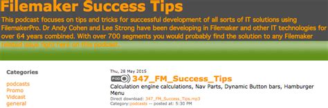 Filemaker Success Tips