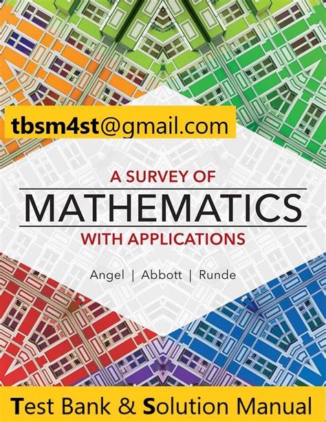 test bank and solution manual for a survey of mathematics with applications 11th edition test
