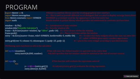 Scientificcalculatorusingpythoninbpptx