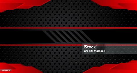 어두운 회색 원형 메쉬 디자인 현대 미래 배경 벡터 일러스트 레이 션에 추상 빨간색 화살표 0명에 대한 스톡 벡터 아트 및 기타 이미지 Istock