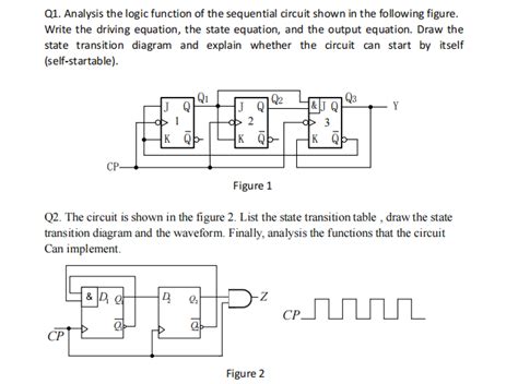 solved q1 analysis the logic function of the sequential