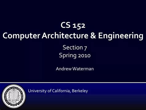 Ppt Cs 152 Computer Architecture And Engineering Powerpoint Presentation Id6718947