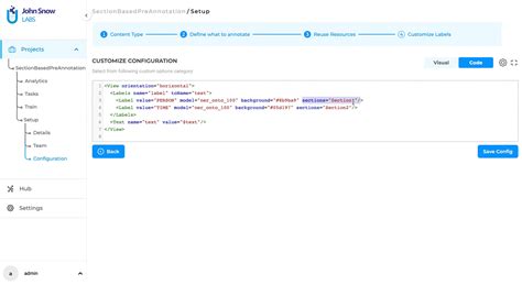 Section Based Annotations