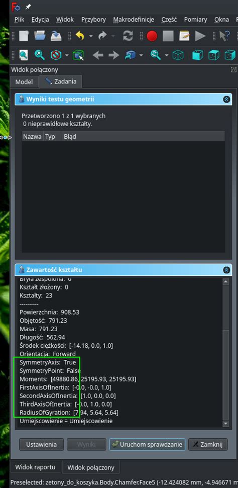 Part → Menu Part Check Geometry Tool Part 2 2 · Issue 256