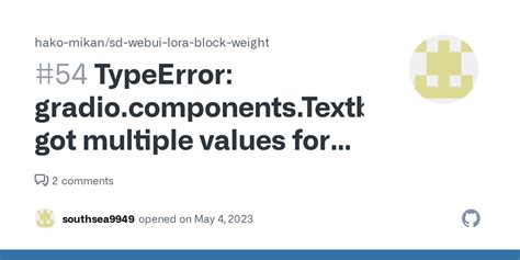 typeerror ponents textbox init got multiple values for
