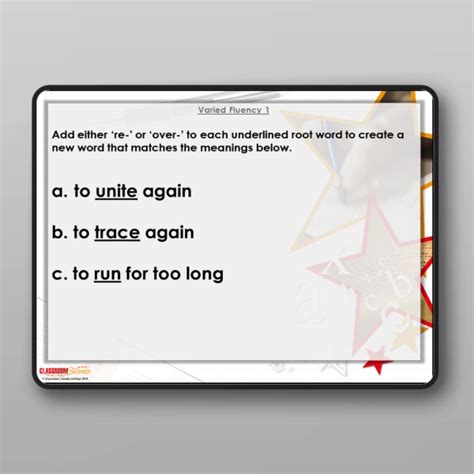 Year 5 Adding Re And Over Teaching Ppt Resource Classroom Secrets