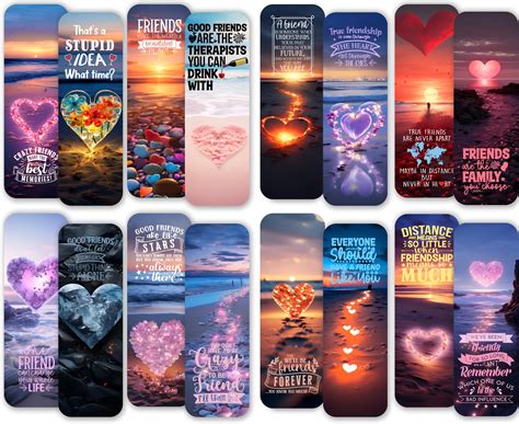 55 Laughs Funny Friends Bookmark Set Pretty Bookmarks With