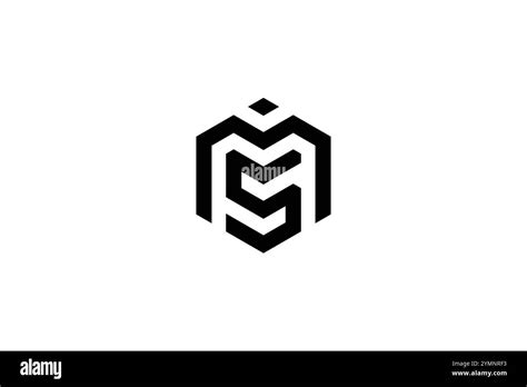 Monogram Letter Ms Modern Initial Logo Design Ms Linked Circle Uppercase Monogram Logo Stock