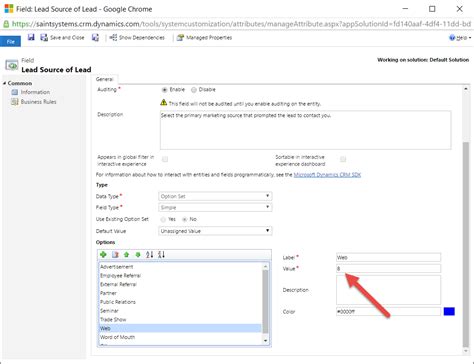 Working With Picklist And Optionset Fields Saint Systems Help Center