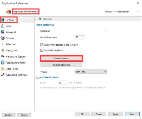 Restoring A Dismissed SOLIDWORKS Composer Message