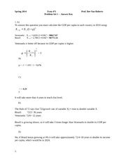 Econ 471 Homework 1 With Answers Spring 2014 Econ 471 Problem Set 1 Answer Key Prof Bee Yan