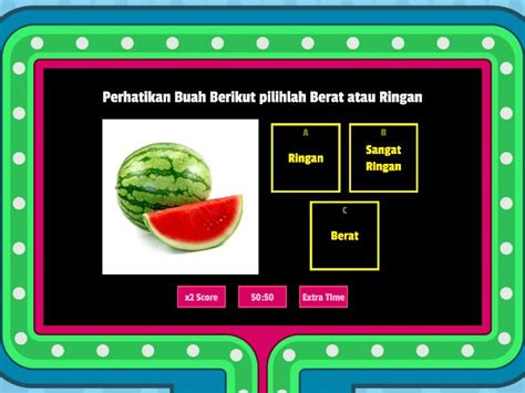 Membandingkan Berat Benda Gameshow Quiz