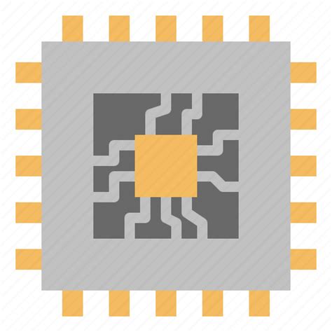 Chip Hardware Microchip Icon Download On Iconfinder