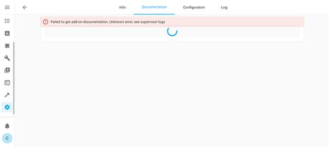 Failed To Get Add On Documentation Unknown Error See Supervisor Logs
