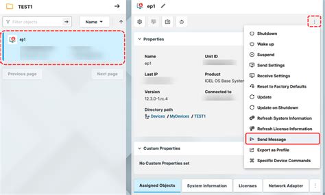 How To Send A Message To Devices Via The Igel Ums Web App