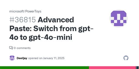 Advanced Paste Switch From Gpt 4o To Gpt 4o Mini · Issue 36815