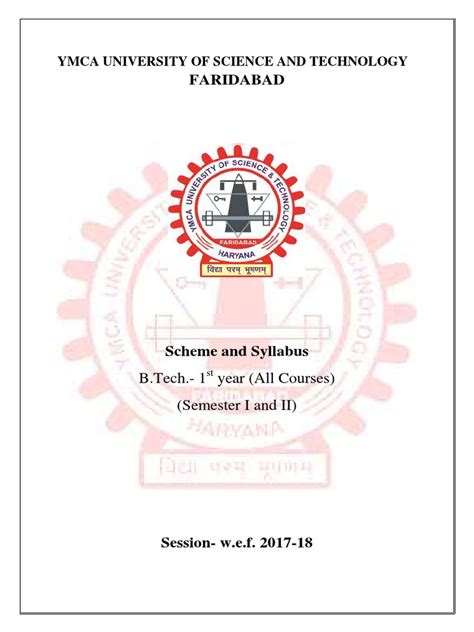 Scheme Syllabus Btech 1st Year 2017 2018 Pdf
