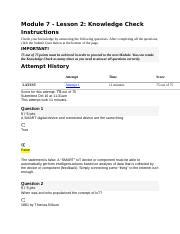 CEIS114 Module 7 Lesson 2 Knowledge Check Docx Module 7 Lesson 2 Knowledge Check