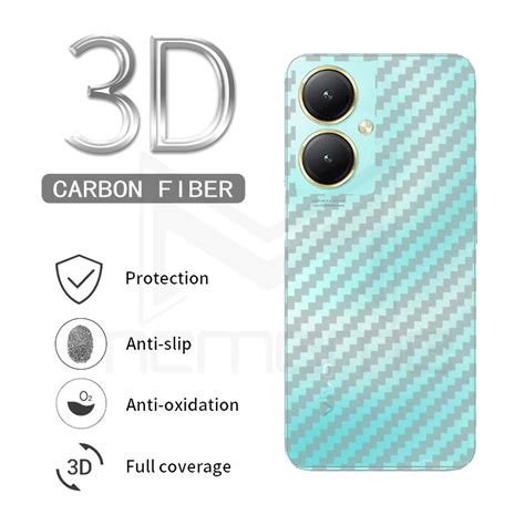Carbon Fiber Back Film Sticker Protector VIVO Y39 Y29 Y19s Y03 Y03T Y18 Y28s Y28 Y100 Y02T Y17s