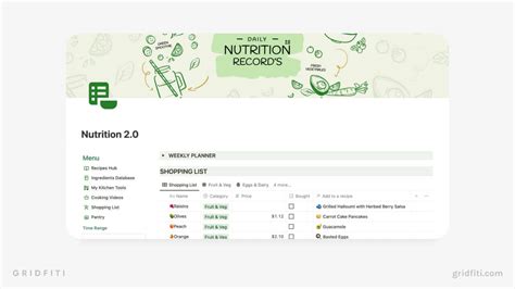 The 17 Best Notion Recipe Templates Gridfiti