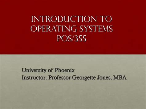 Operating Systems 101 Ppt