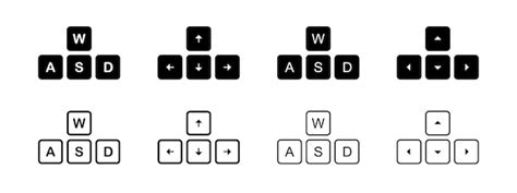 premium vector wasd icon keyboard vector illustration arrow button