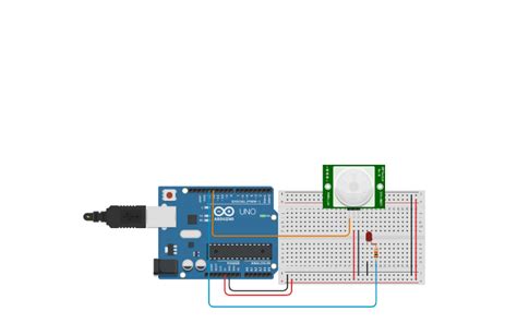 Circuit Design Sensor Pir Con Led Tinkercad