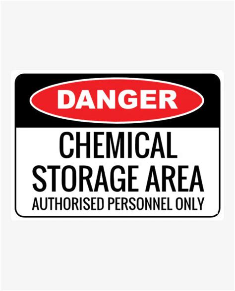 Chemical Storage Danger Sign Brimarc Signage