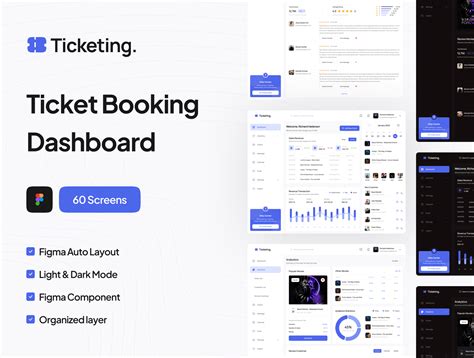 Ticketing Ticket Booking Dashboard UI Kit UI Kits UI Custom