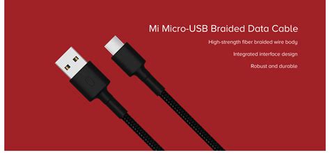 Mi Micro USB Braided Data Cable 100cm