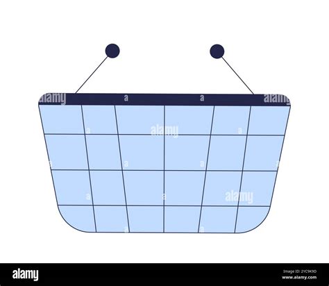 Shopping Basket Empty 2d Cartoon Object Stock Vector Image And Art Alamy