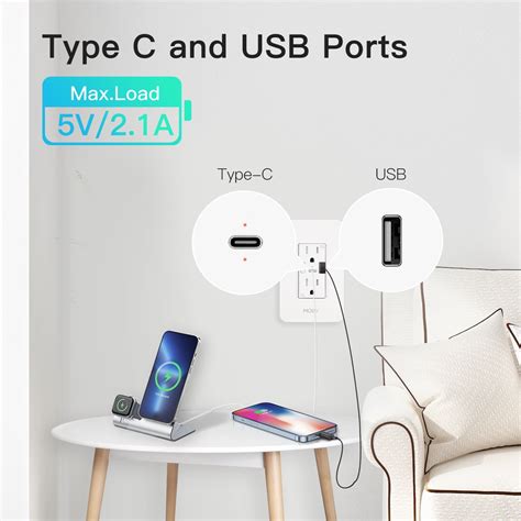 WiFi Smart Power Wall Socket With Type C And USB Dual Outlet Plug Power Outlets Support Alexa