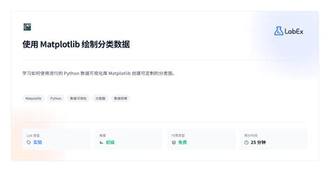 Matplotlib Python 数据可视化 分类图 Labex