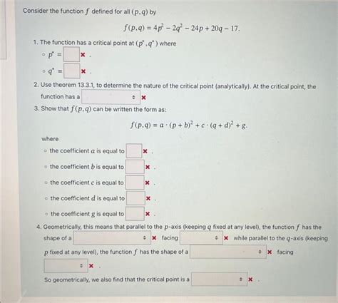 Solved Consider The Function F Defined For All P Q By Chegg
