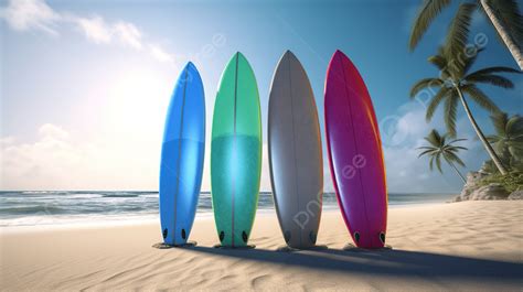 Surfboards On The Beach Wallpaper