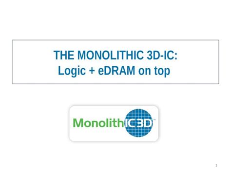 Pptx The Monolithic 3d Ic Logic Edram On Top Dokumentips
