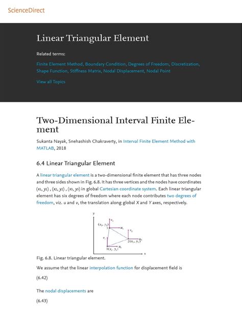 2d triangular elementsarticle pdf finite element method matrix