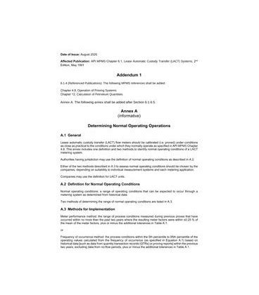 API MPMS Chapter 6 1 Amendment 1