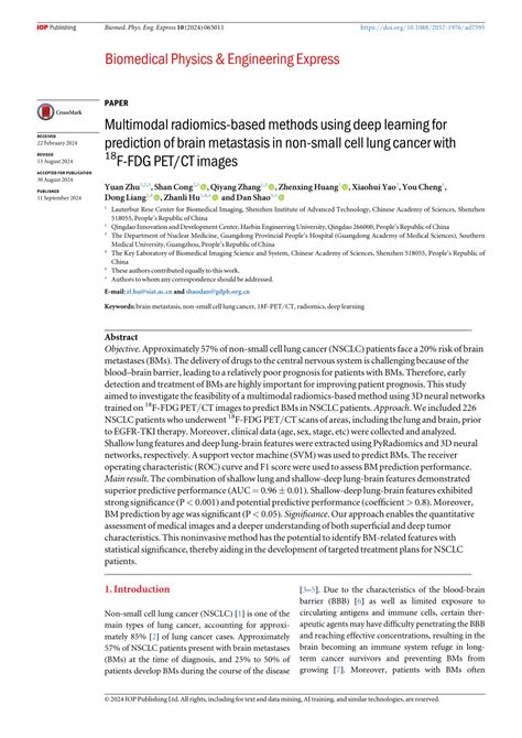 multimodal radiomics based methods using deep learning for prediction