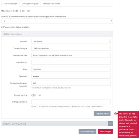Connection To Sap B1 Failed