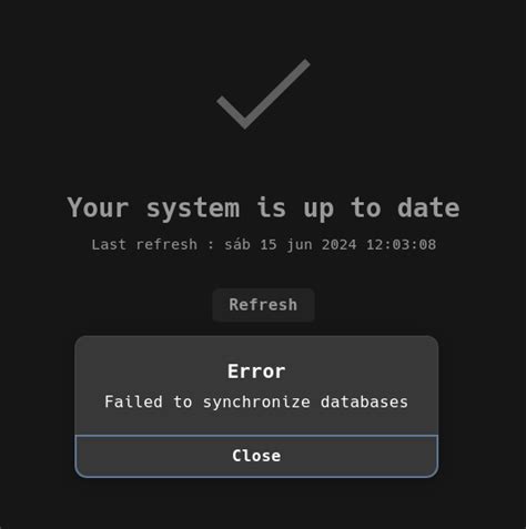 Failed To Synchronize Databases System Updates Manjaro Linux Forum