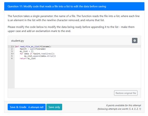 Solved Question 11 Modify Code That Reads A File Into A